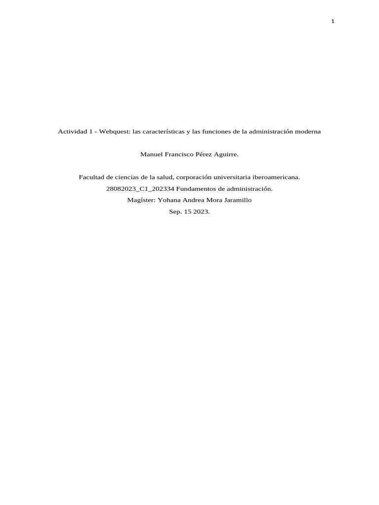 Actividad 1 - Webquest | PDF