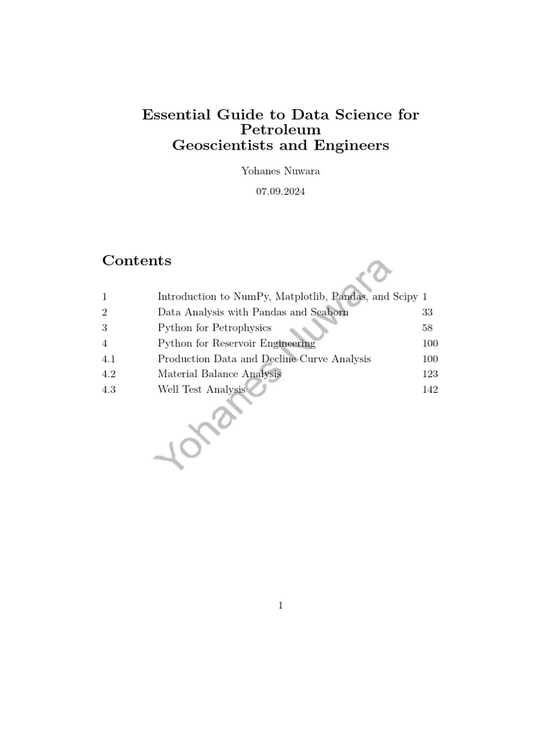 Essential Guide To Data Science For Petroleum Engineers | PDF | Computer Programming | Science ...