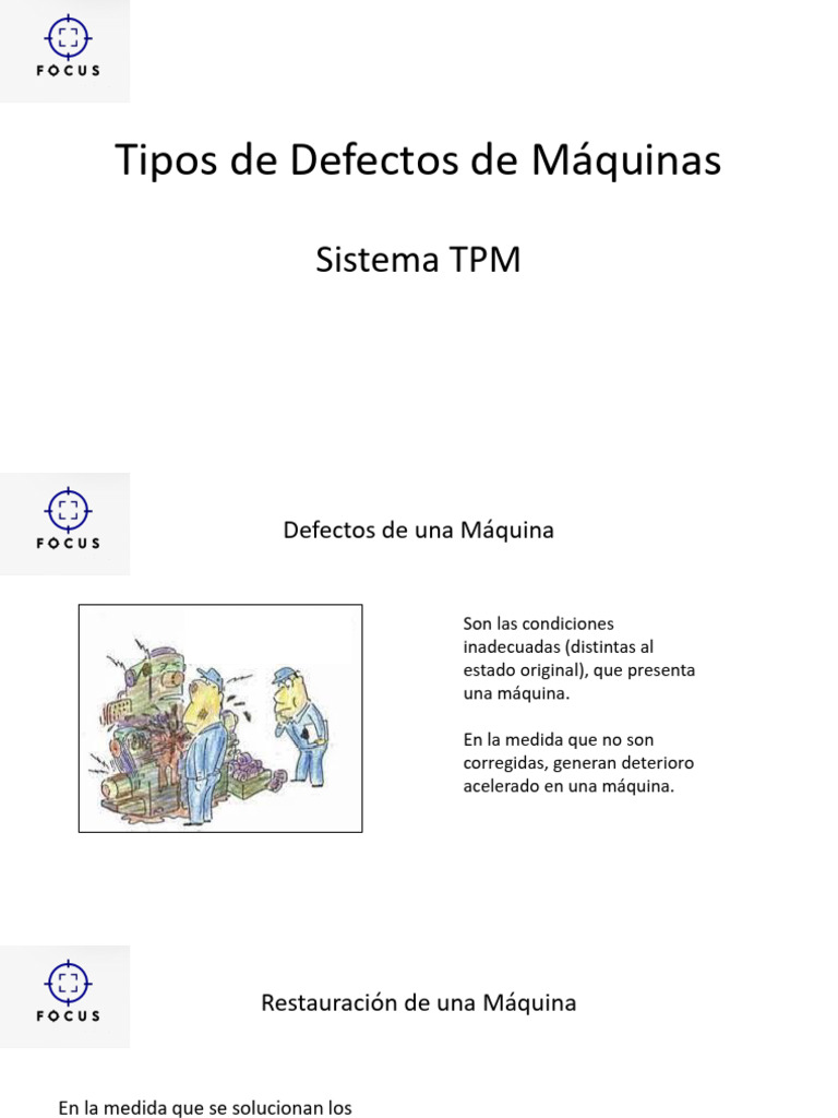 Tipos de Defectos TPM | PDF | Agua | Tecnología
