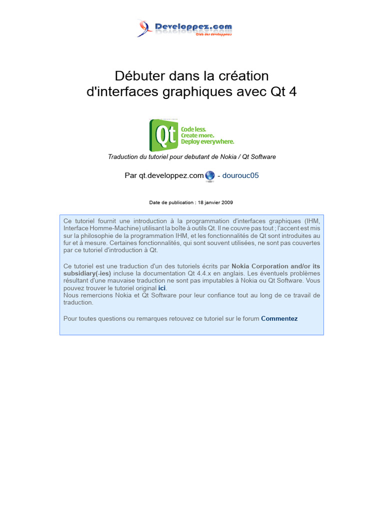 Introduction QT | PDF