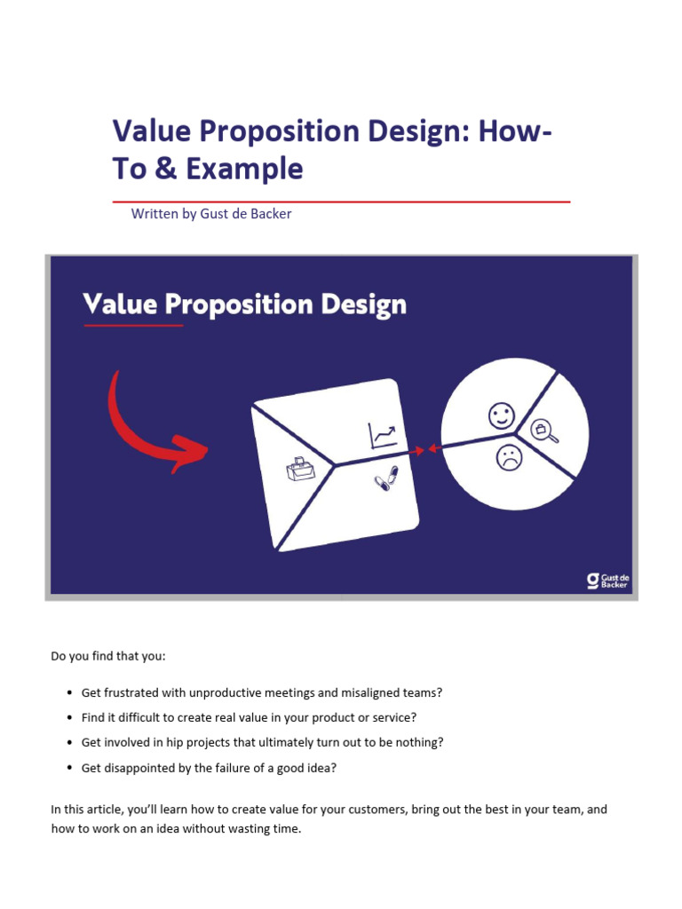03 - Value Proposition Design - How-To | PDF