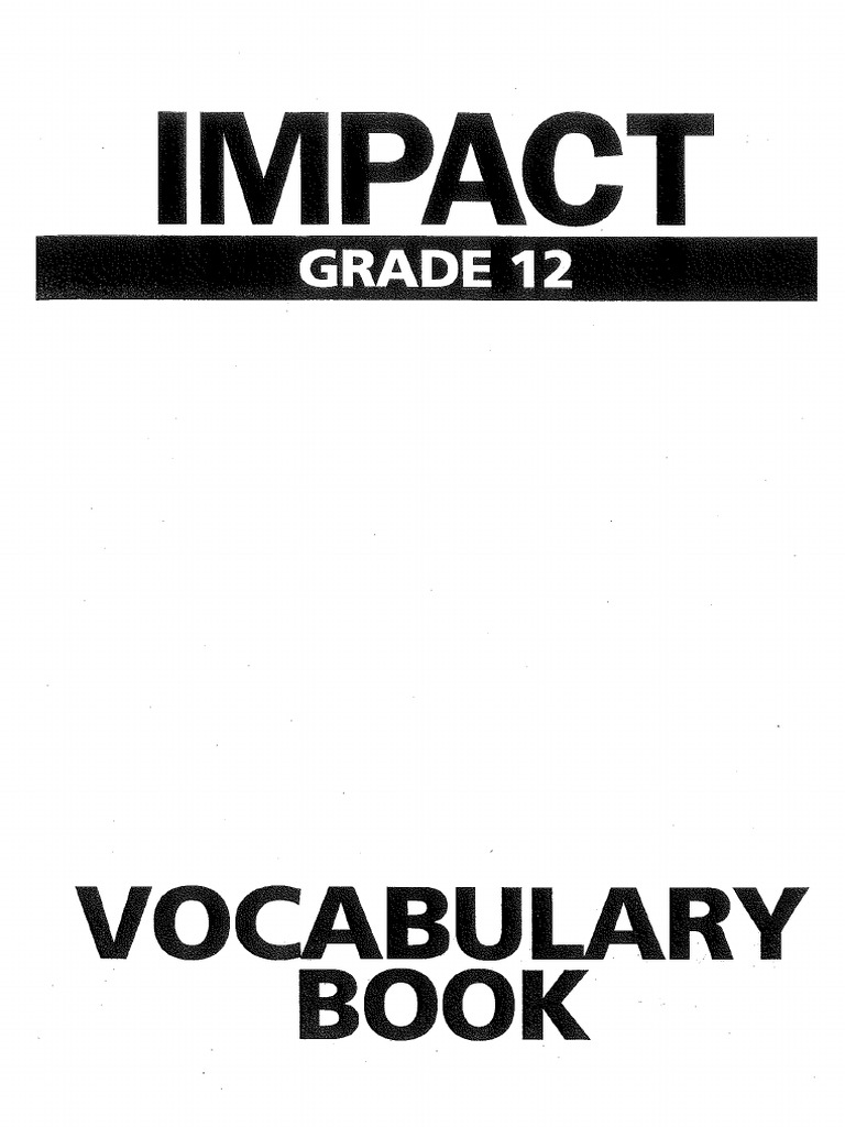 Vocabulary Book | PDF