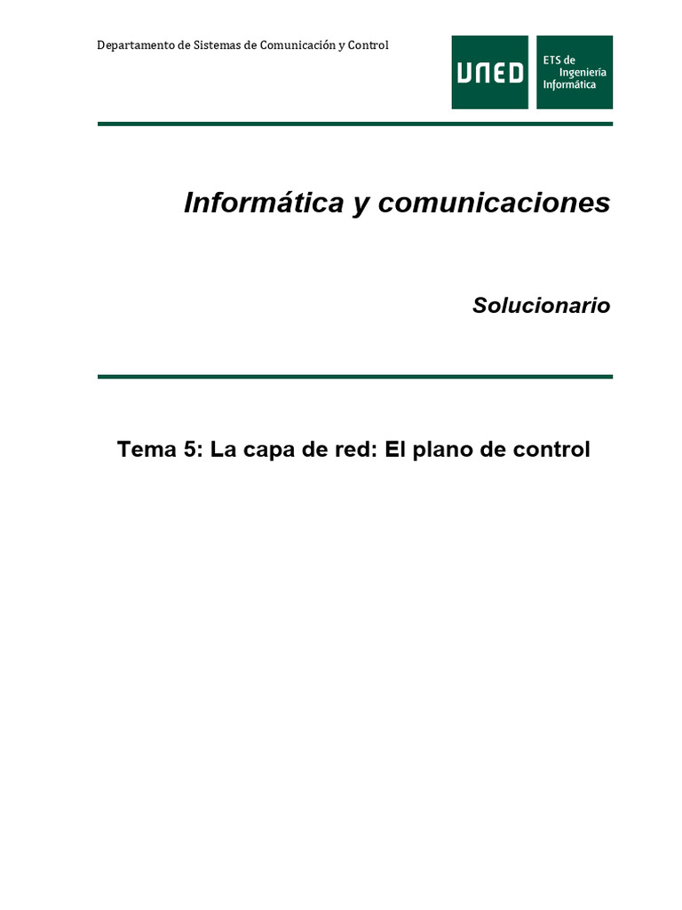 Solucionario Tema5 | PDF | Enrutador (Computación) | Enrutamiento