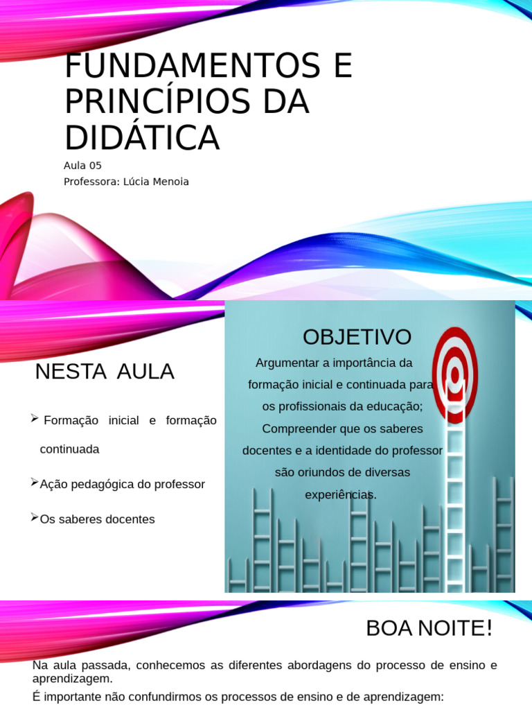 Aula 05 - Fundamentos e Princípios Da Didática | PDF