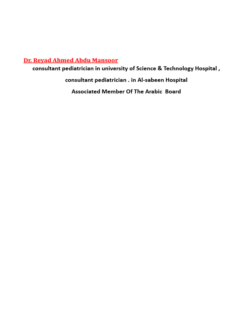 Pediatric Case Sheet | PDF
