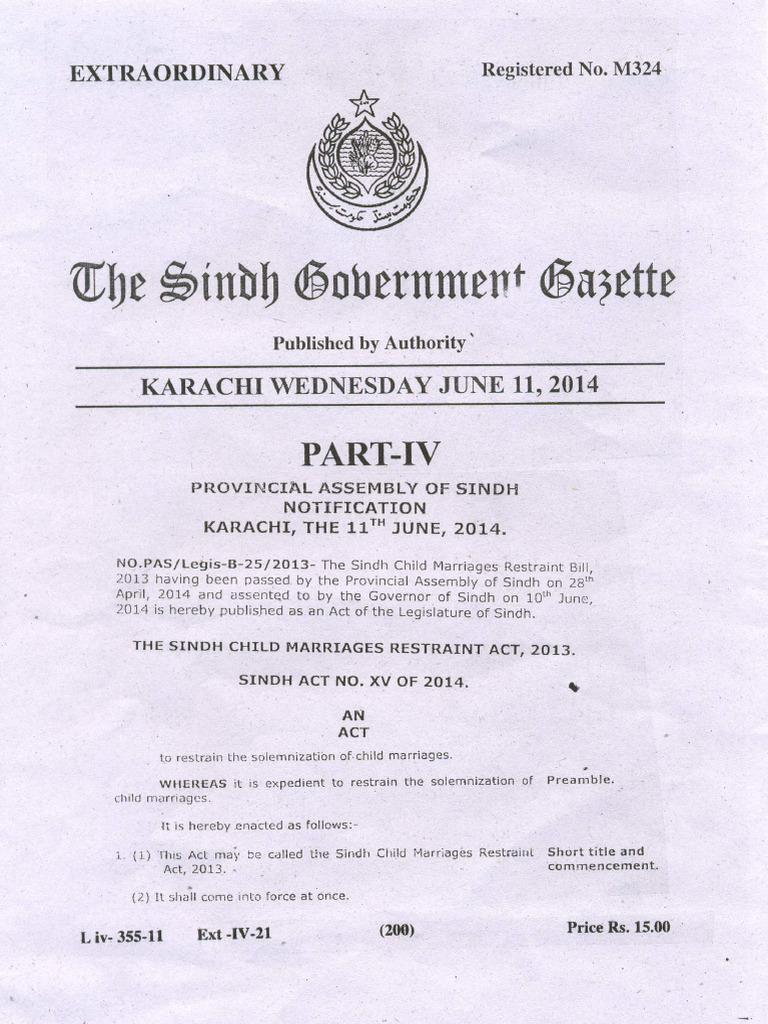 Child Marriage Act | PDF