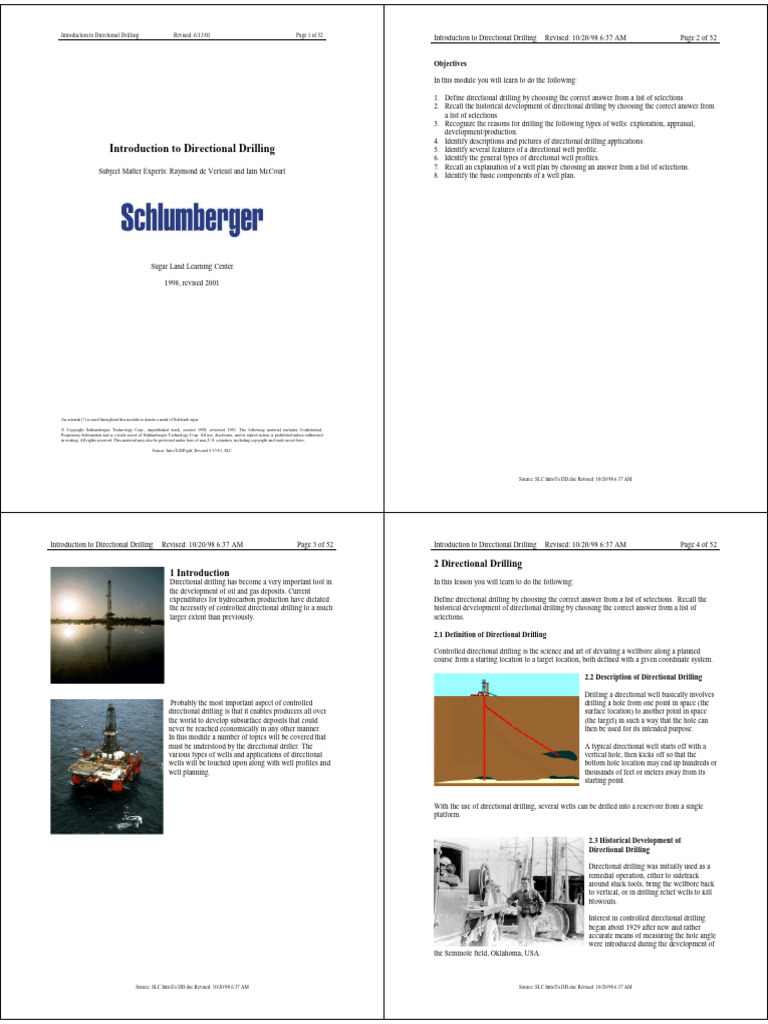 Introduction To Directional Drilling | PDF