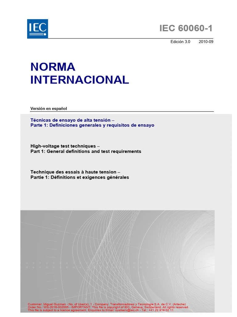 60060-1 Iec 2010 | PDF