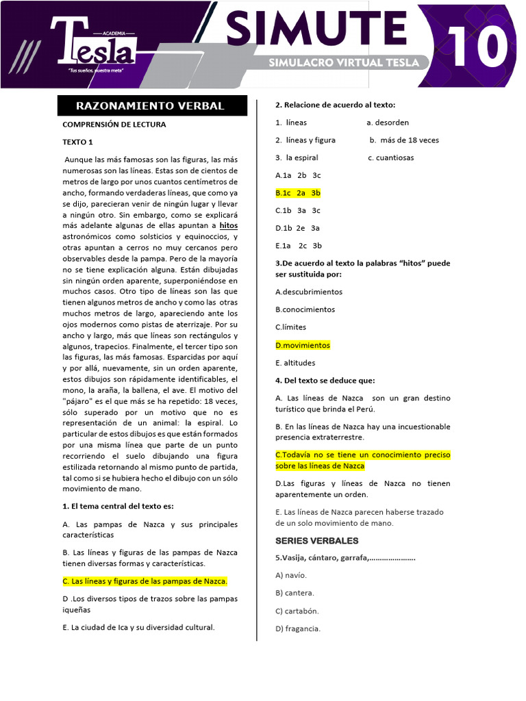 Examen Simute 10 Claves | PDF