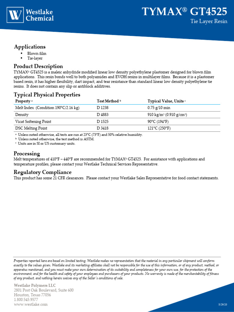 Tymax GT4525 Westlake | PDF