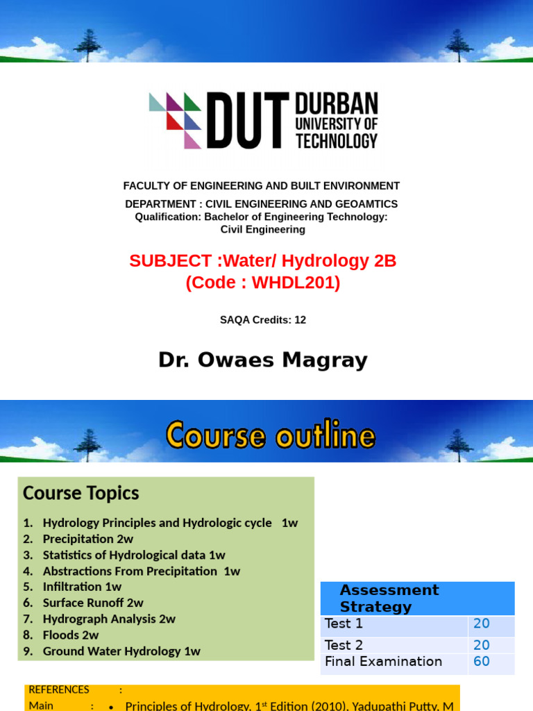 Ch.1 Introduction To Hydrology and Hydrological Cycle | PDF