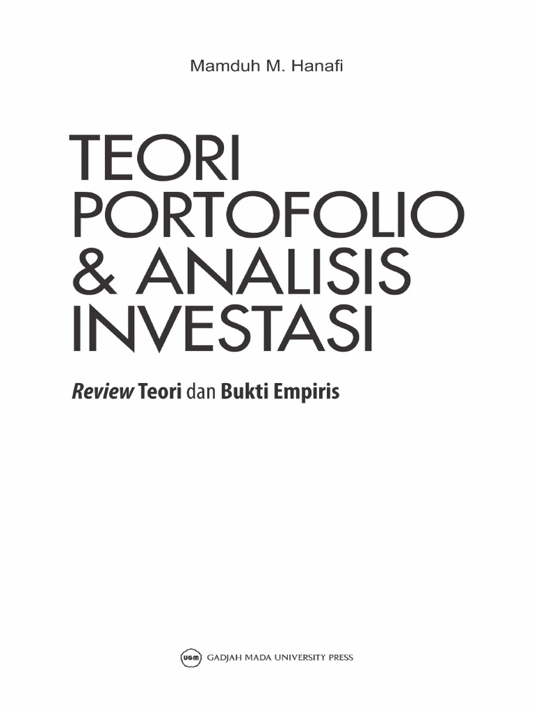 Teori Portofolio Dan Analisis Investasi | PDF