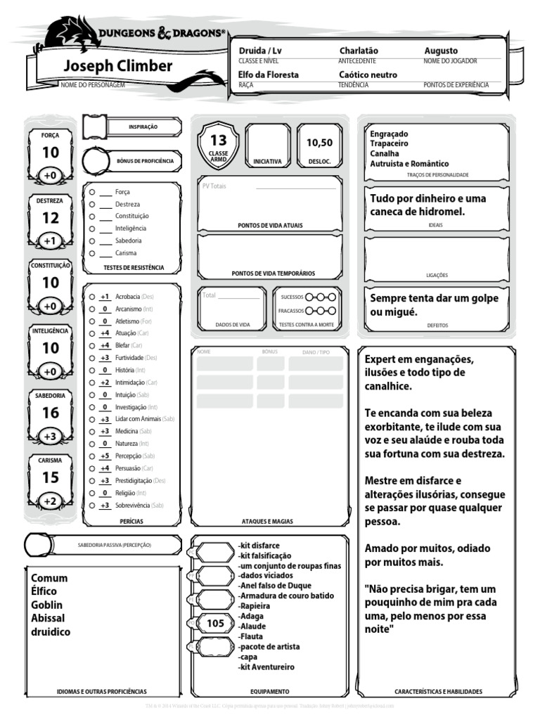 Druida Joseph Climber | PDF