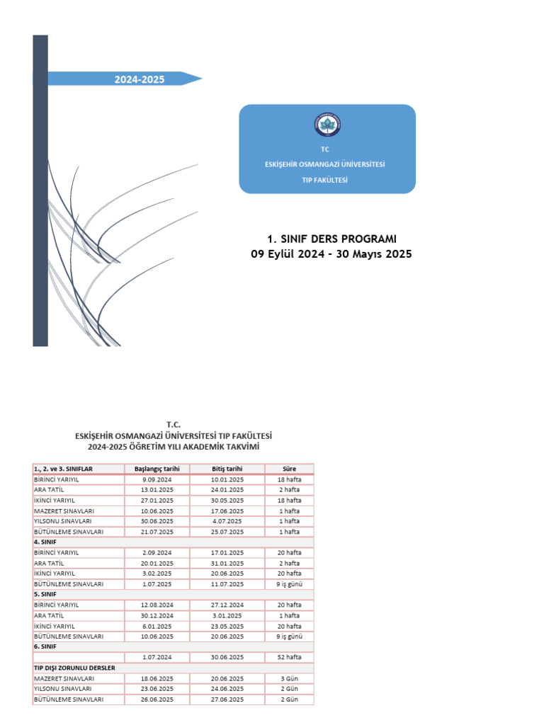 1-SINIF-DERS-PROGRAMI_2024-2025-(2) | PDF