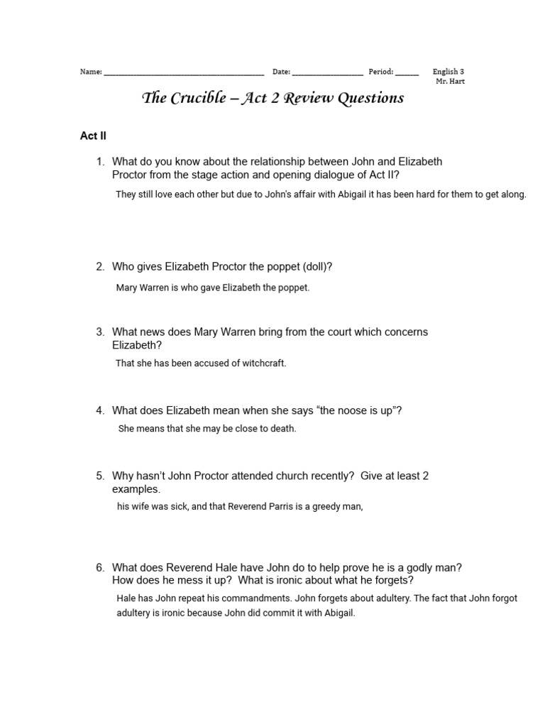 Kami Export - Study-Guide-Act-2-The-Crucible - Docx | PDF