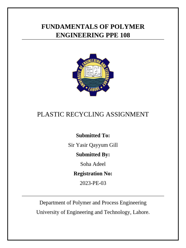 Plastic Recycling | PDF