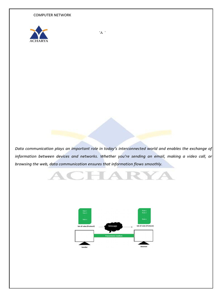Unit-1 Introduction To Computer Network | PDF