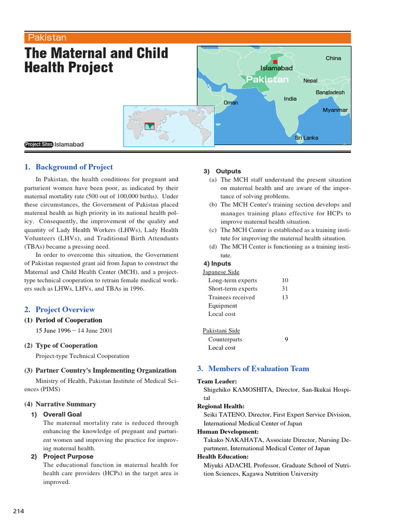 The Maternal and Child Health Project | PDF