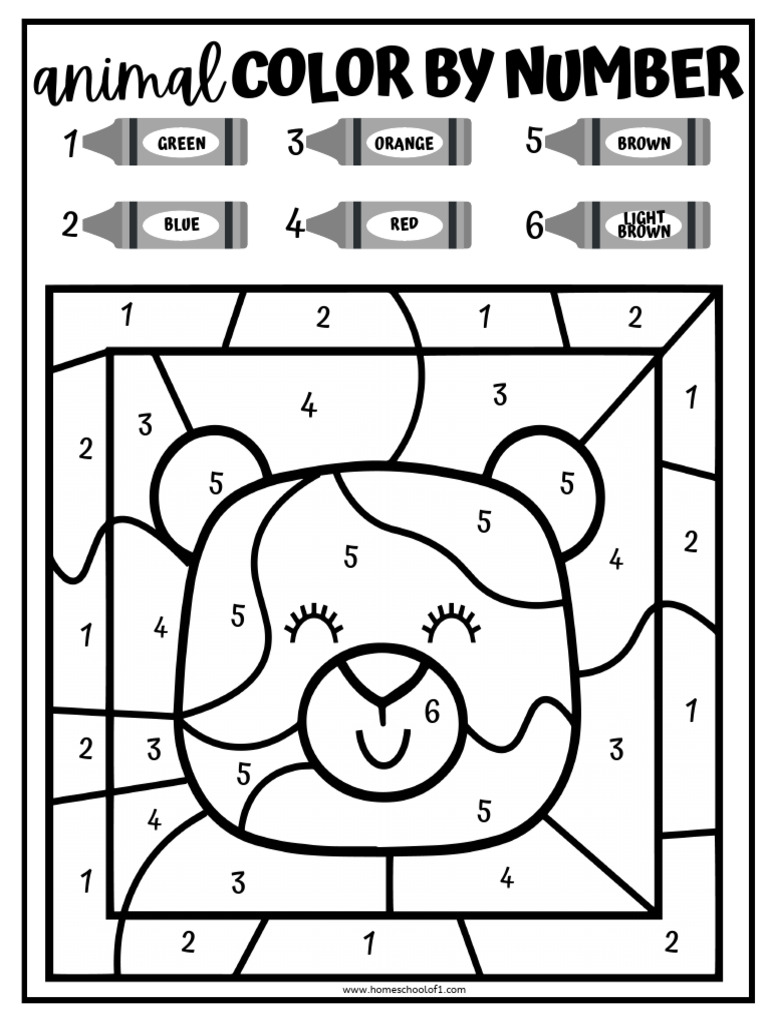 Animal Color by Number | PDF