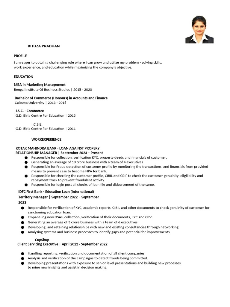 Rituza Pradhan - Resume | PDF