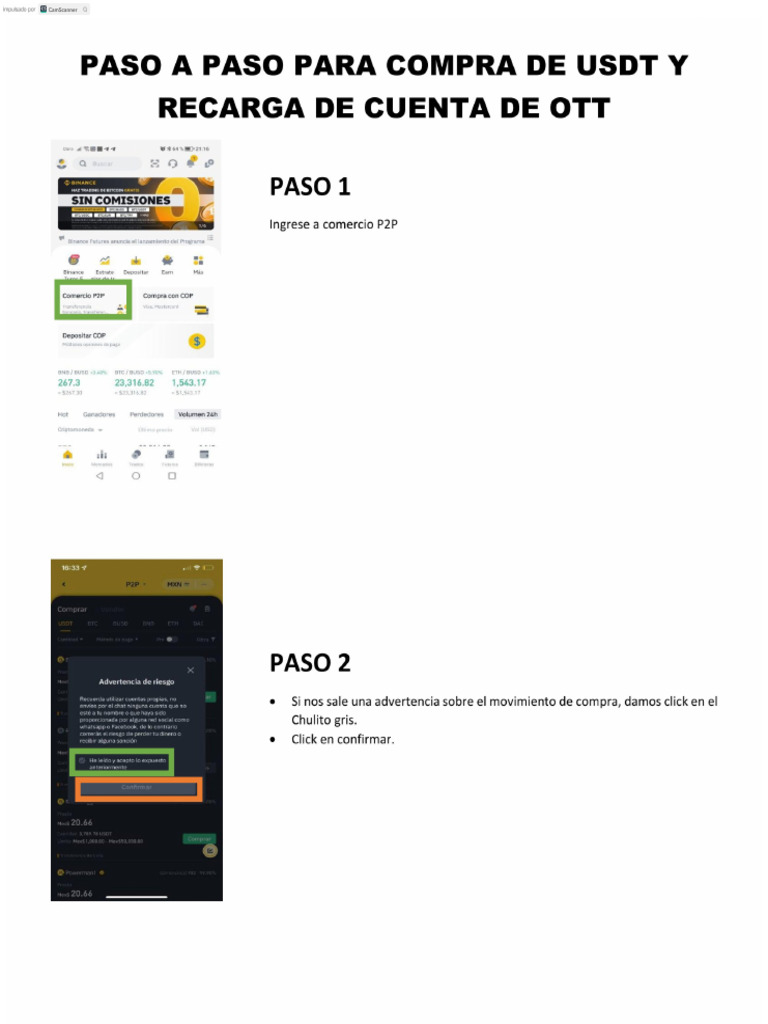 Paso A Paso Para Comprar Y Recargar Pdf