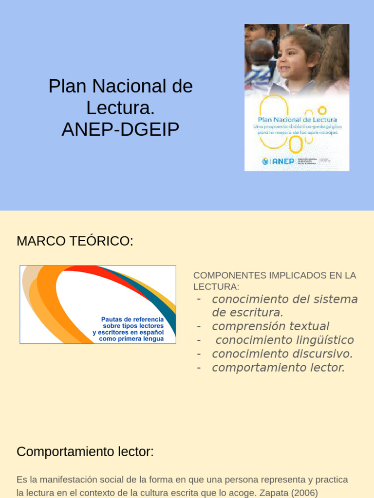 Plan Nacional de Lectura. ANEP-DGEIP | PDF