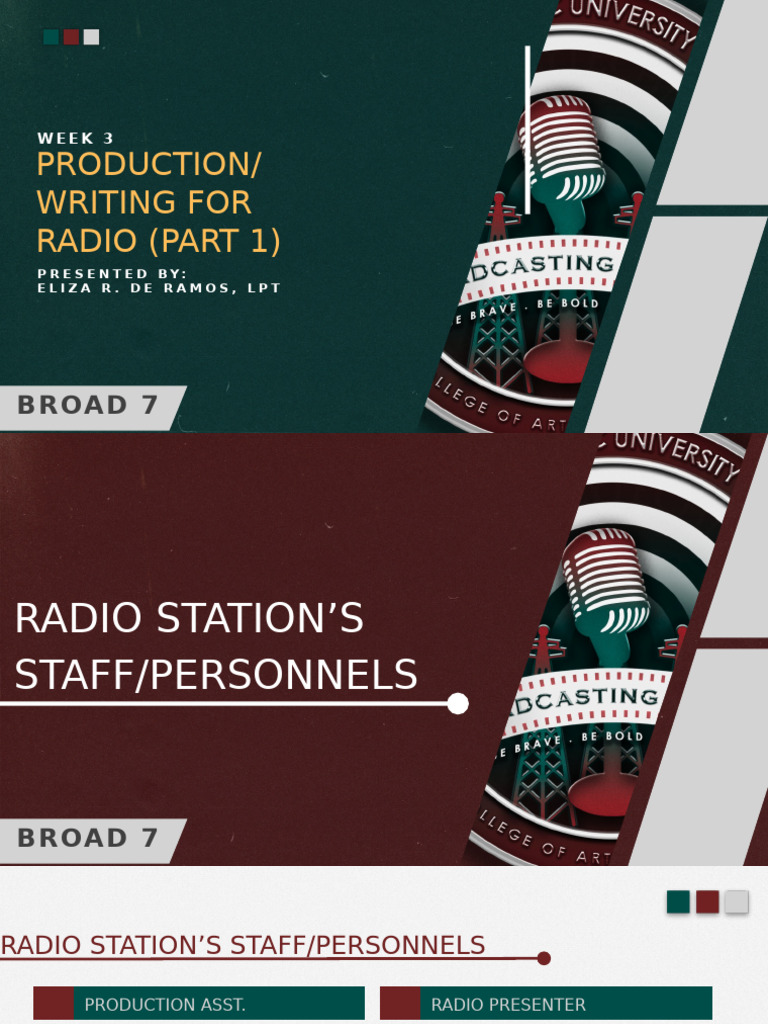 Week 3 - Production and Writing For Radio (Part1) | PDF