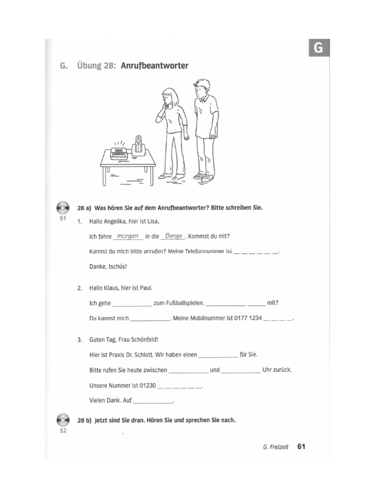 Hoeren A1 - Lueckentext | PDF