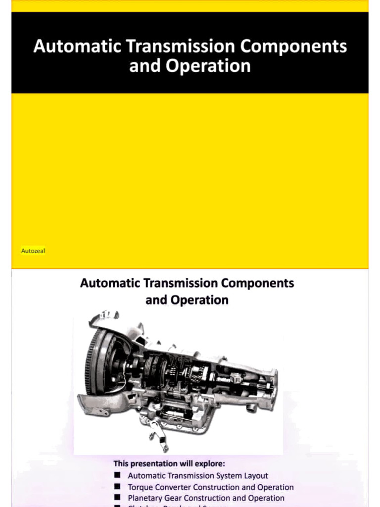 Automatic Transmission Components and Operation | PDF