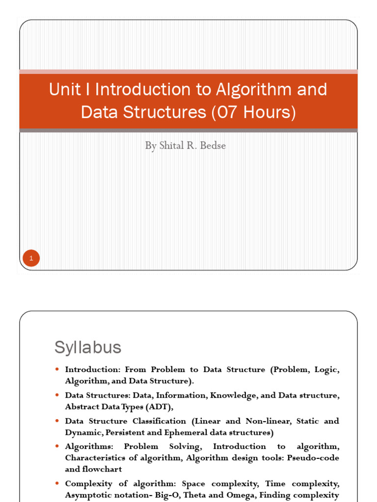 Fds Unit-I | PDF
