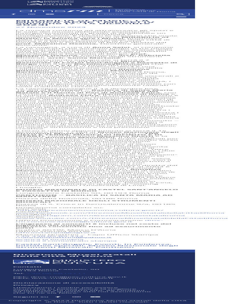 MIRABILIA of MUSIC. LA MUSICA APRE I MUSEI IV Edizione (7-14 Dicembre ...