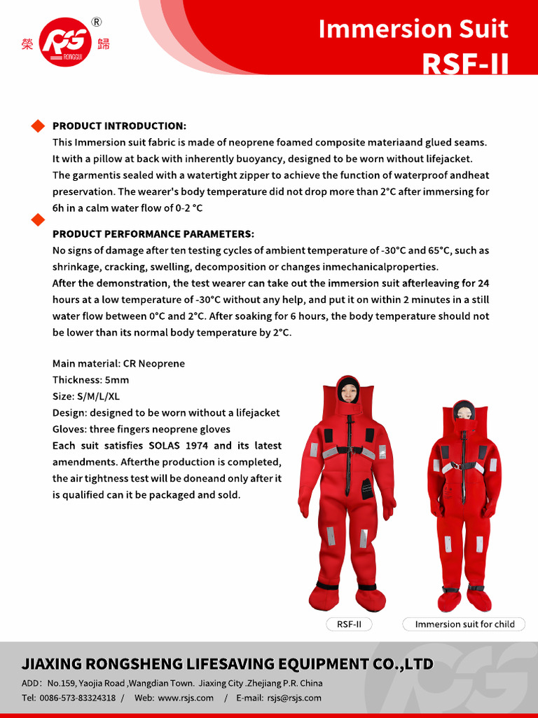 Immersion Suits | PDF