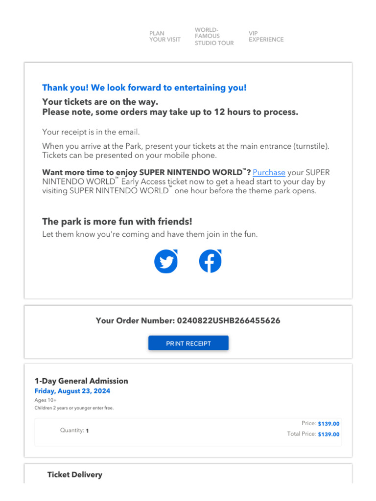 Universal Studios Hollywood Tickets - Universal Studios Hollywood | PDF