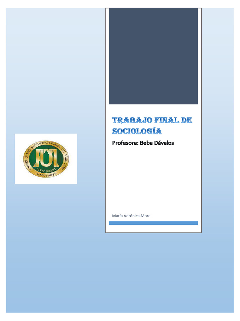 SOCIOLOGIA Trabajo Practico Vero | PDF