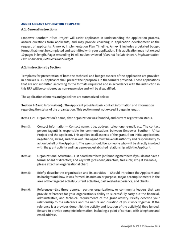 Grant Application Submission Guidelines | PDF | Debt | Finance & Money ...