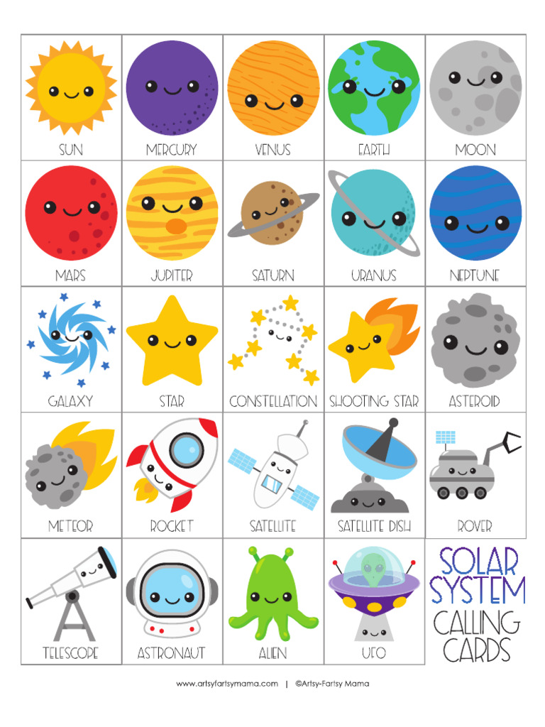 Solar System Bingo Set | PDF