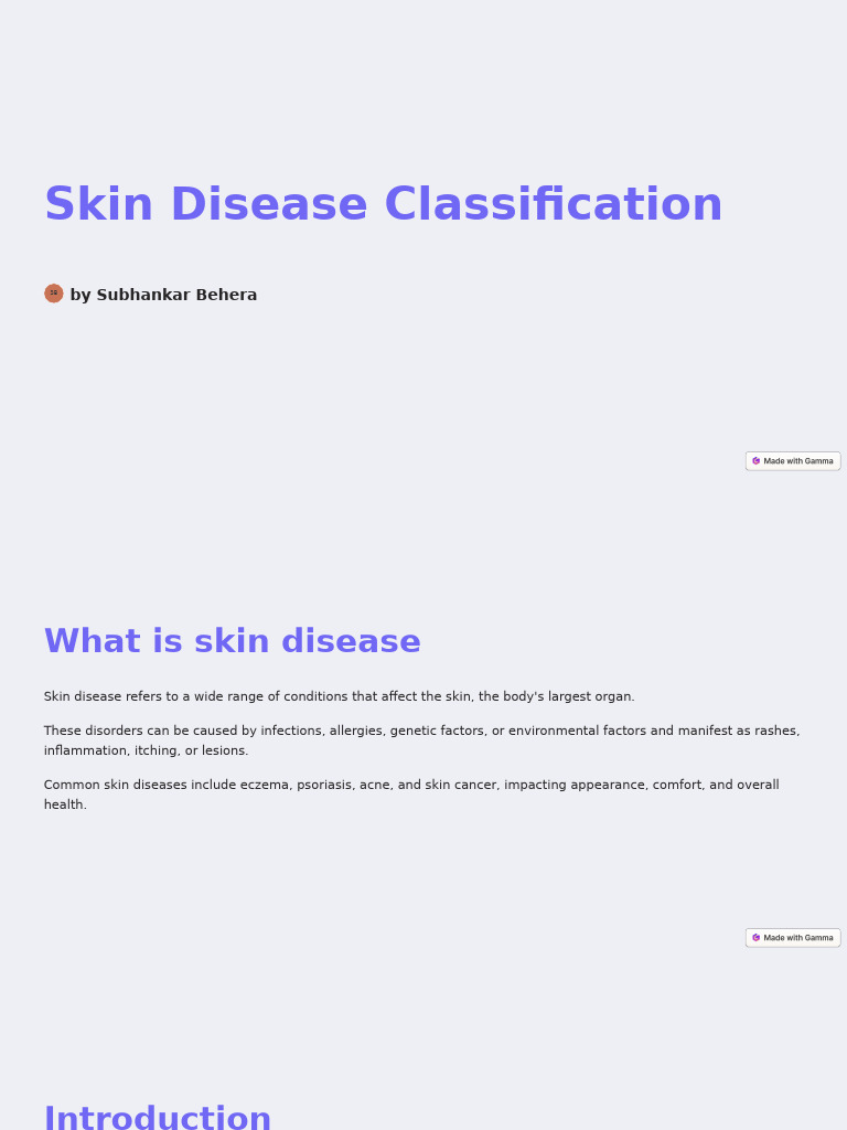 Skin Disease Classification | PDF