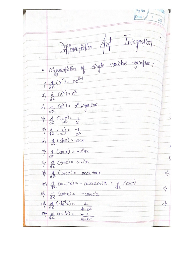 Differentiation Extra Sums | PDF
