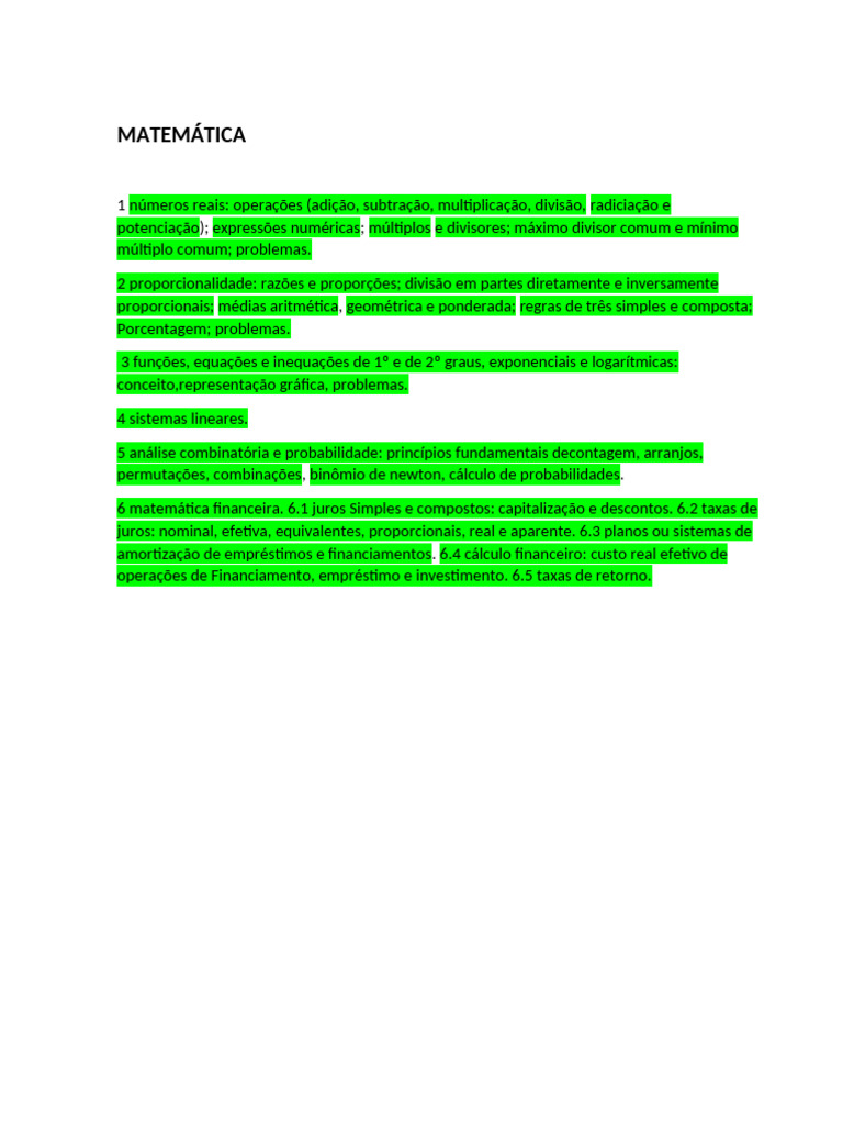 Controle Das Materias | PDF