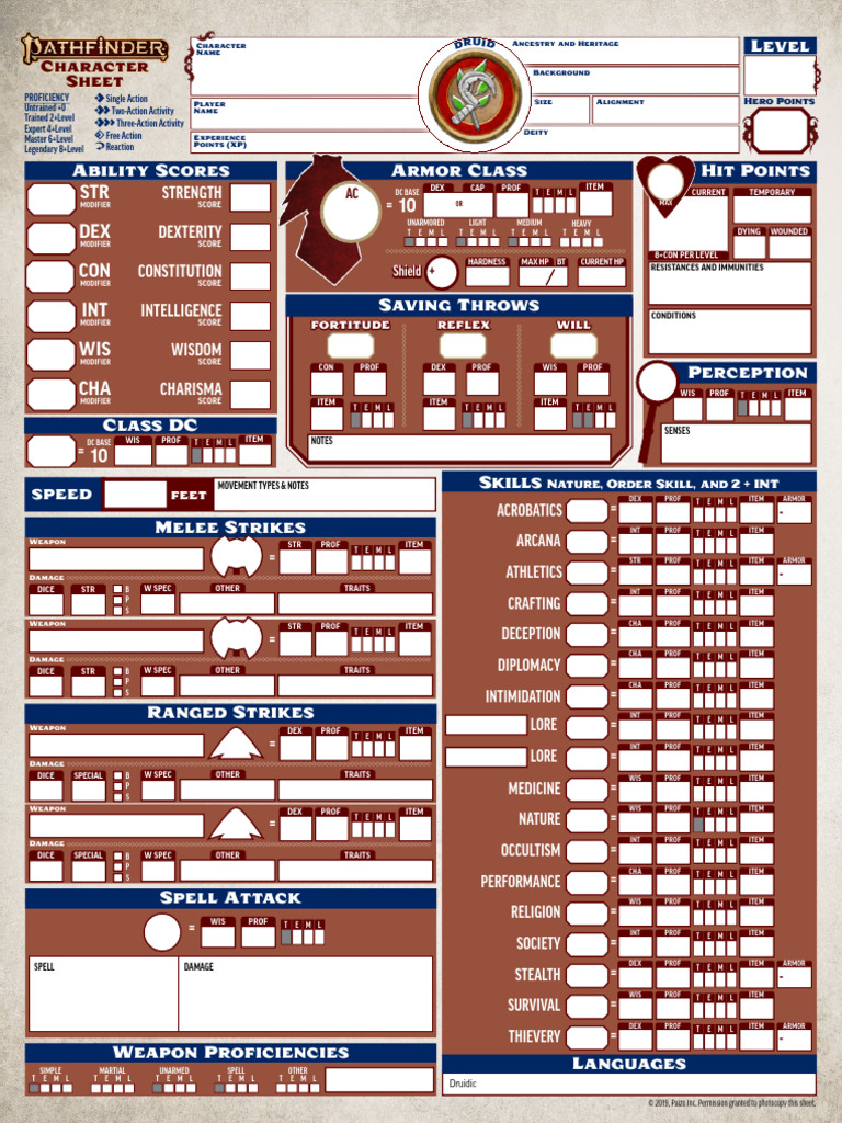 Druid character sheet | PDF
