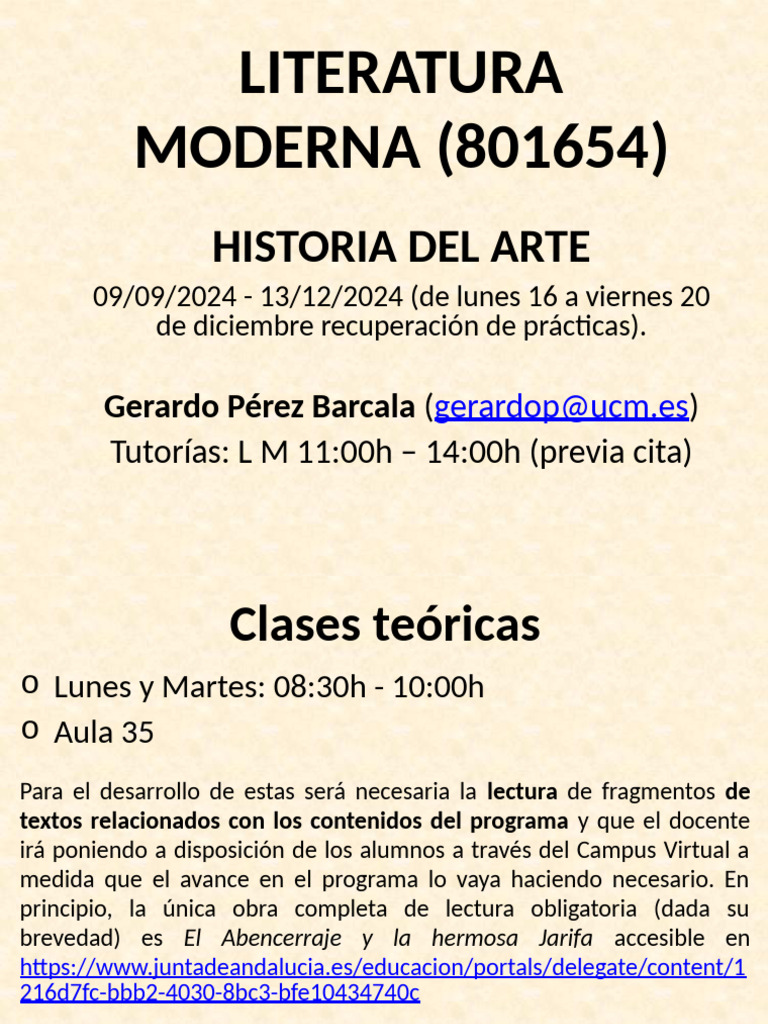 Programa 2024-2025 | PDF