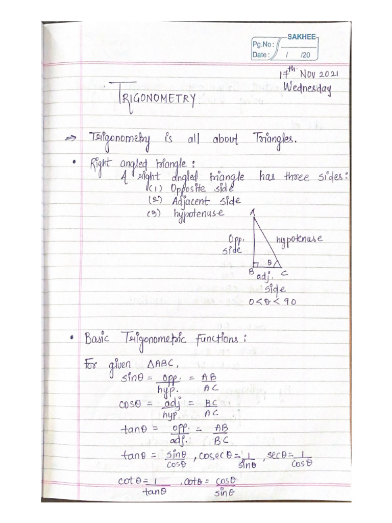 Trigonometry 1 | PDF