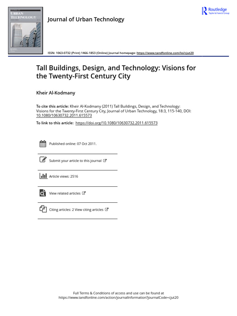 Tall Buildings Design and Technology Visions For The Twenty First | PDF