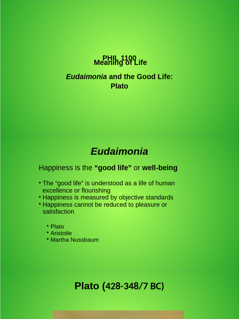 #9a Eudaimonism - Plato | PDF