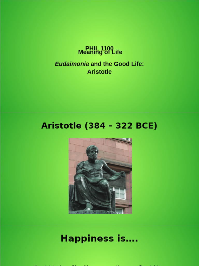 #9b Eudaimonism -- Aristotle | PDF