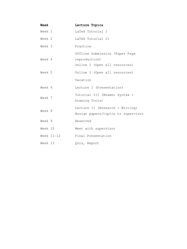 CSE200 Tentative Outline | PDF