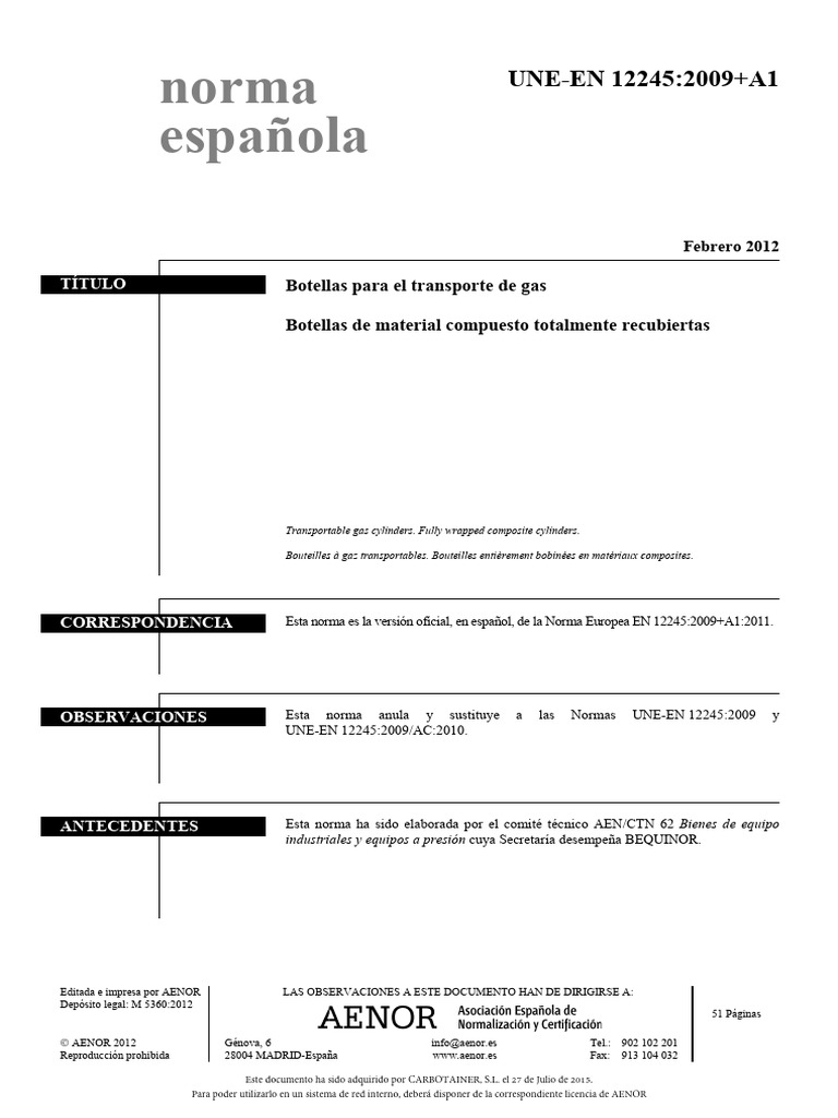 UNE-EN 12245 Unlocked | PDF