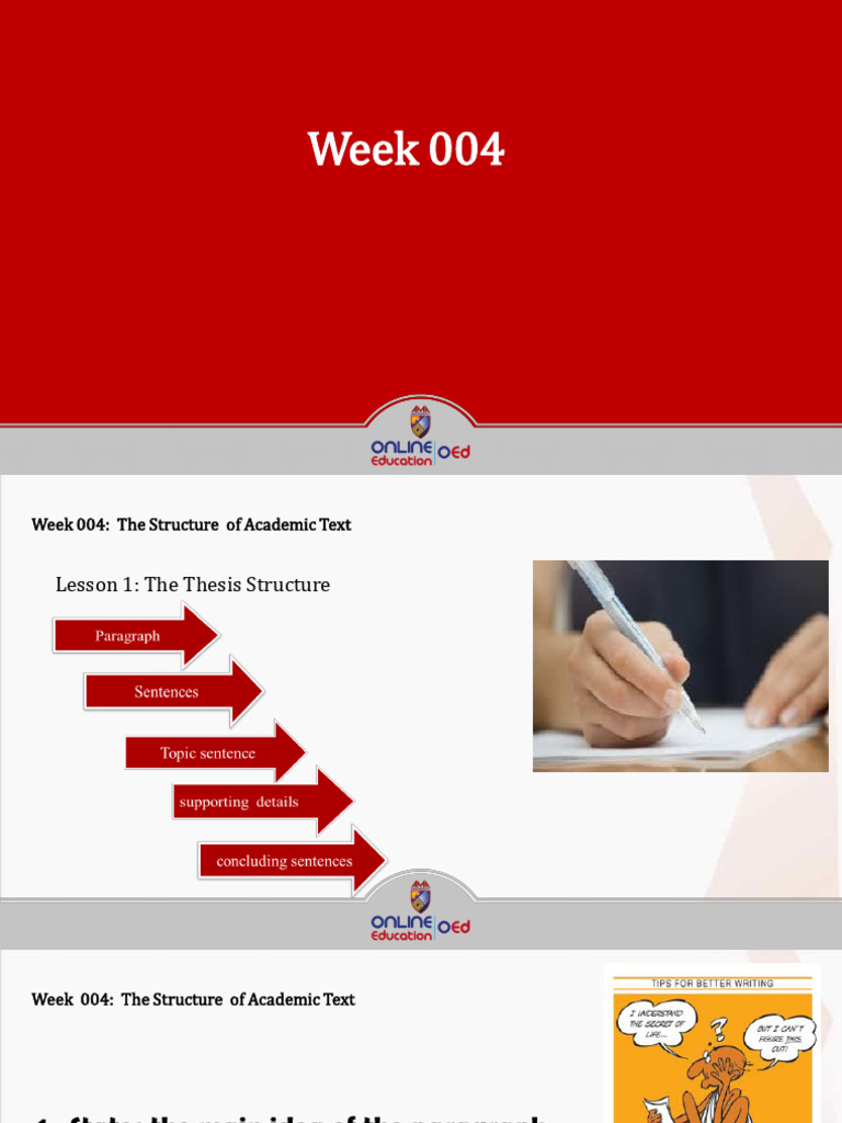 Week 004-Presentation the Structure of Academic Text Part 1 | PDF Week 004-Presentation the Structure of Academic Text Part 1 | PDF