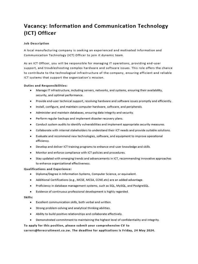 IT Officer | PDF