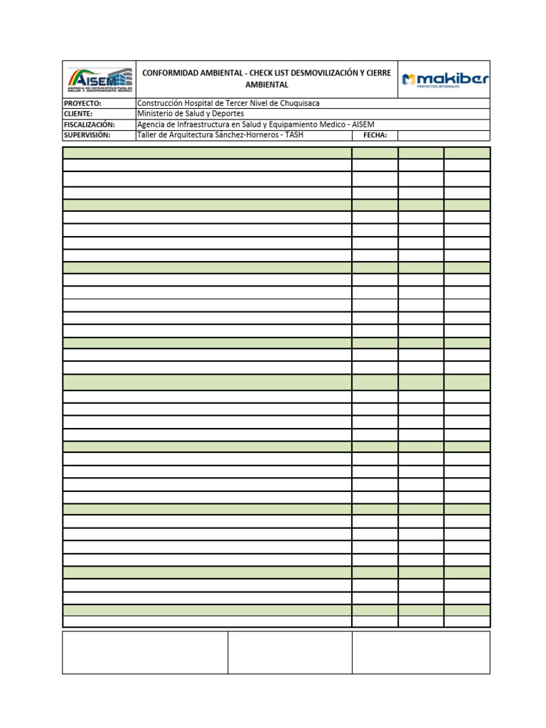 Anexo04 - Conformidad Ambiental - Check List Desmovilización y Cierre ...